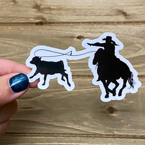 Breakaway Roper Sticker Cowgirl Calf Roper Horse Rodeo | Etsy