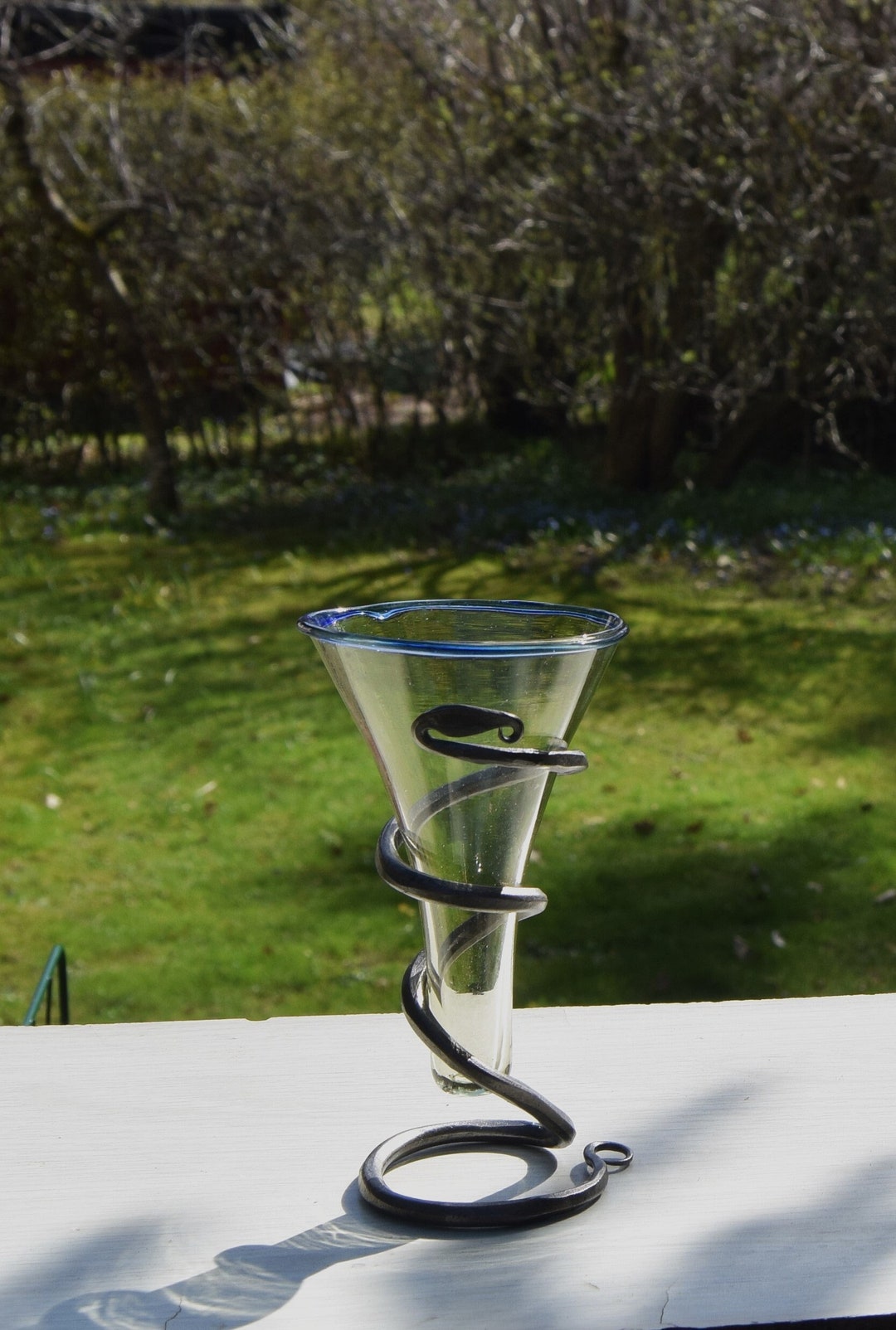 BIRKA VIKING Cone Beaker With Forged Iron Stand FREE Shipping - Etsy