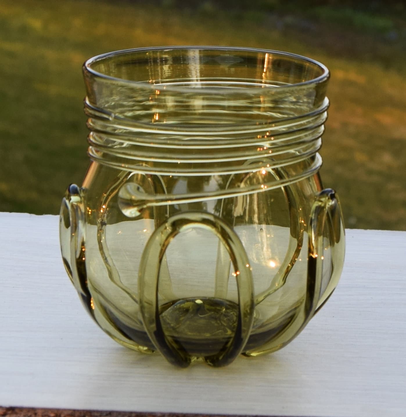 CLAW BIRKA BEAKER Handmade Historic Glass Replica Viking Age Free ...