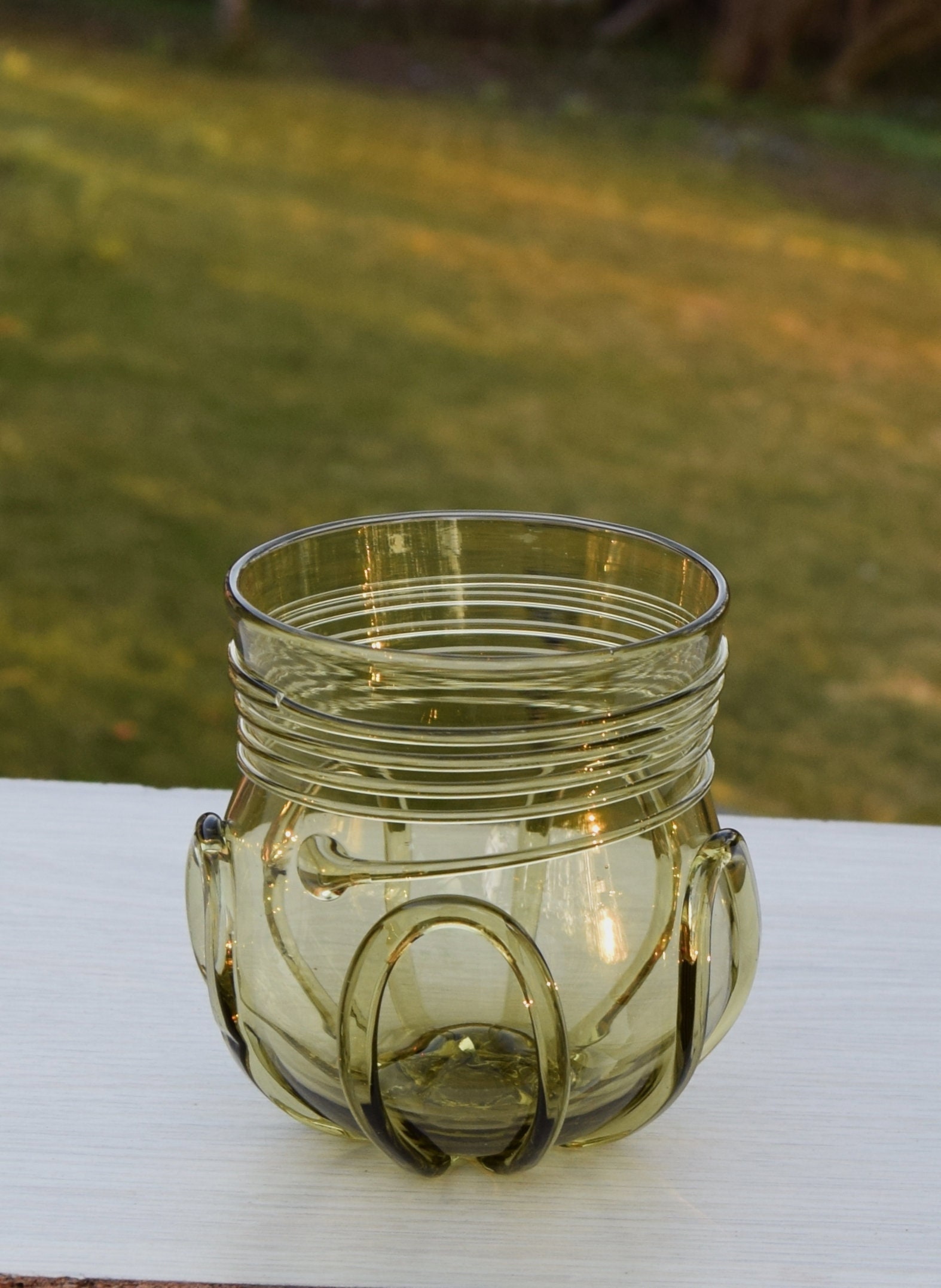 CLAW BIRKA BEAKER Handmade Historic Glass Replica Viking Age Free ...