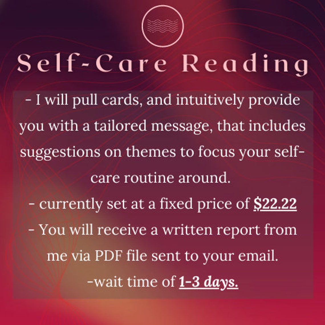 Self Care Reading Self Care Oracle Reading Self Care Tarot | Etsy