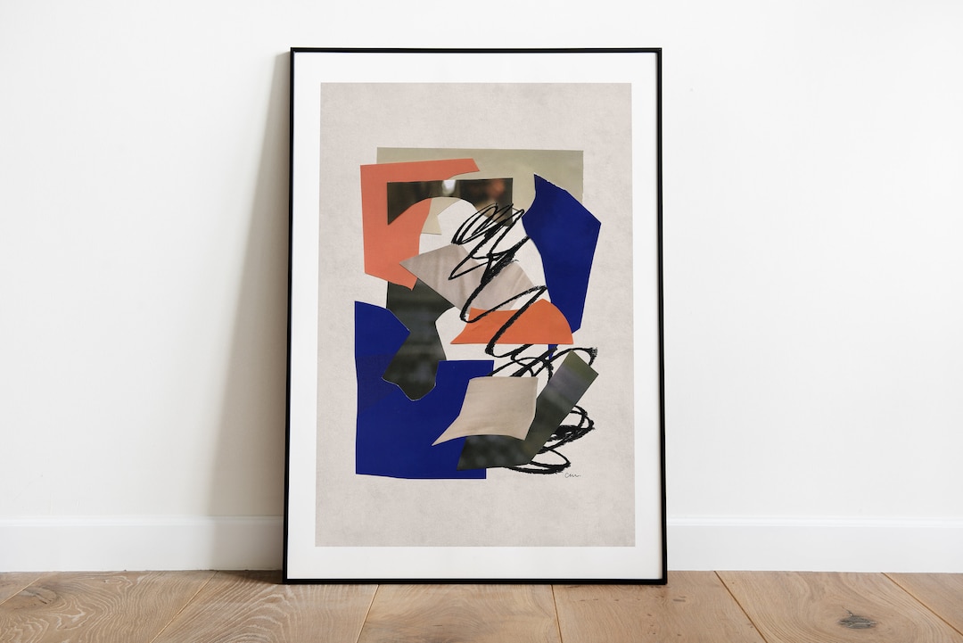 Art Print Modern Abstract Collage 1 Wall Decor, Poster, Geometric ...