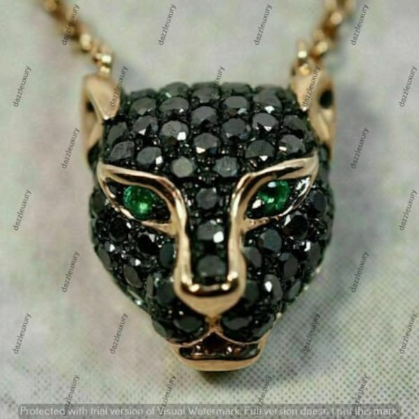 Diamond Panther Pendant - Etsy