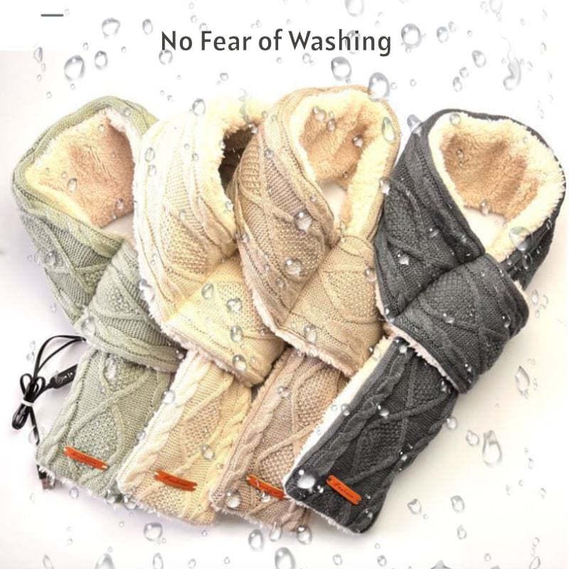 Heated Scarf USB Rechargeable Heated Scarf Knit Warm Scarfs for Pain ...