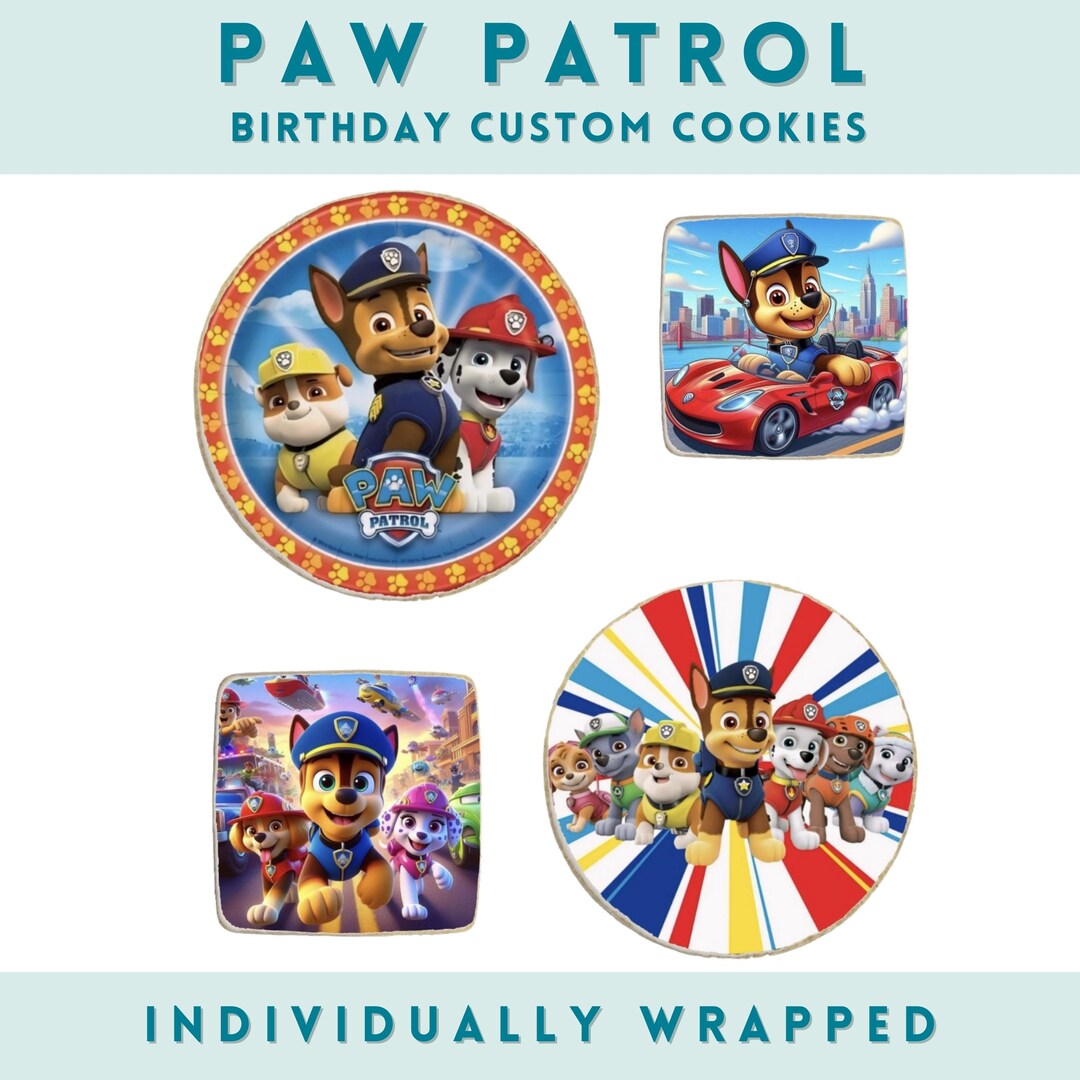 PAW PATROL THEMED Custom Cookies | Chase, Marshall, Skye | Kids ...