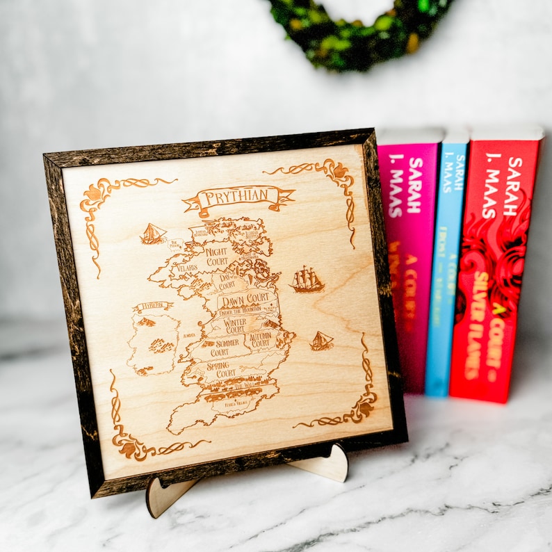 Mapa Prythian de ACOTAR / Mapa de madera / Mapa de una corte de espinas ...