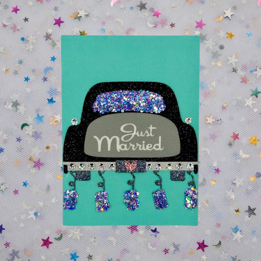 Just Married Card - Etsy