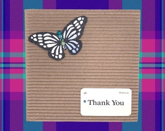 Thank You Card , Butterfly - Etsy