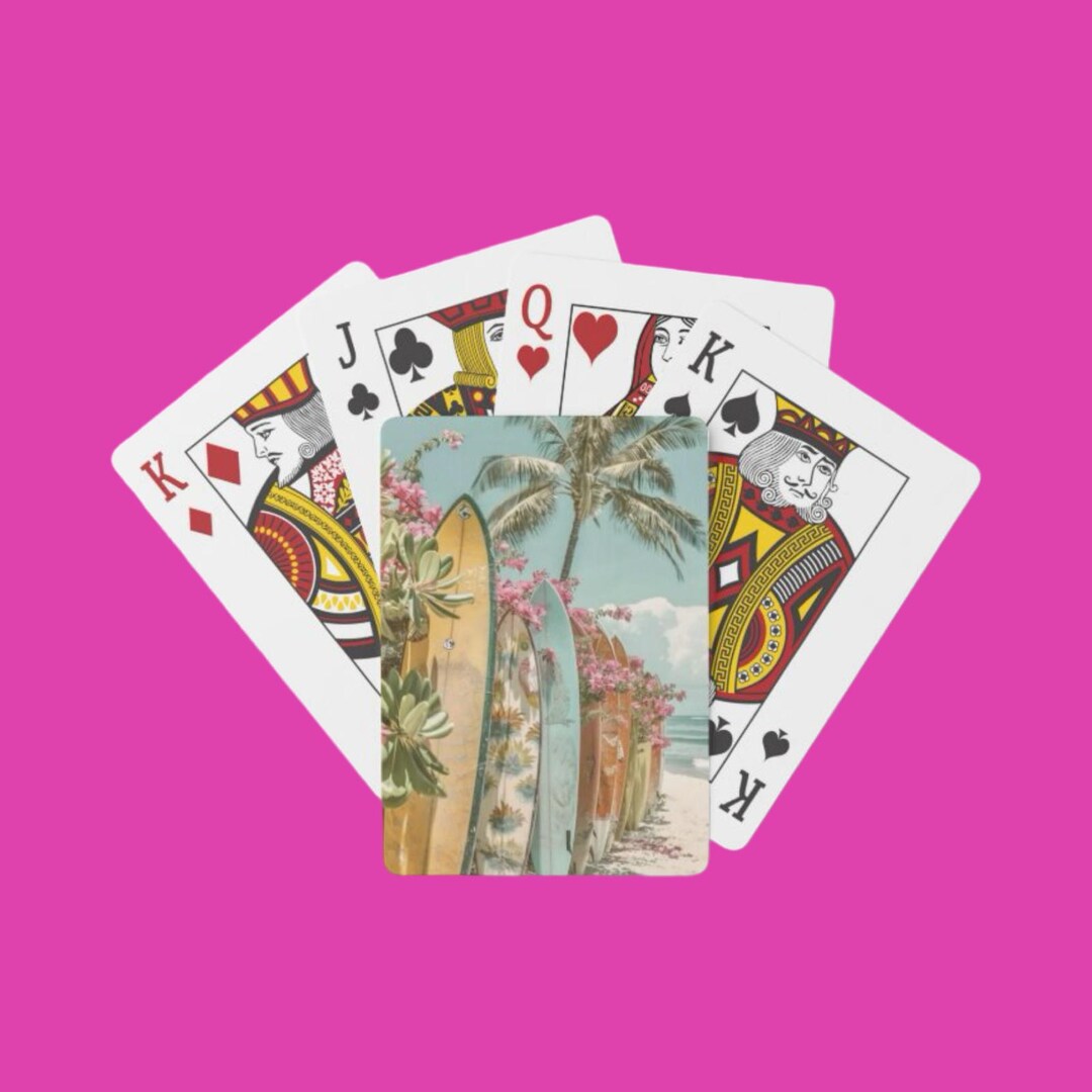 Surfboard Playing Cards - Etsy