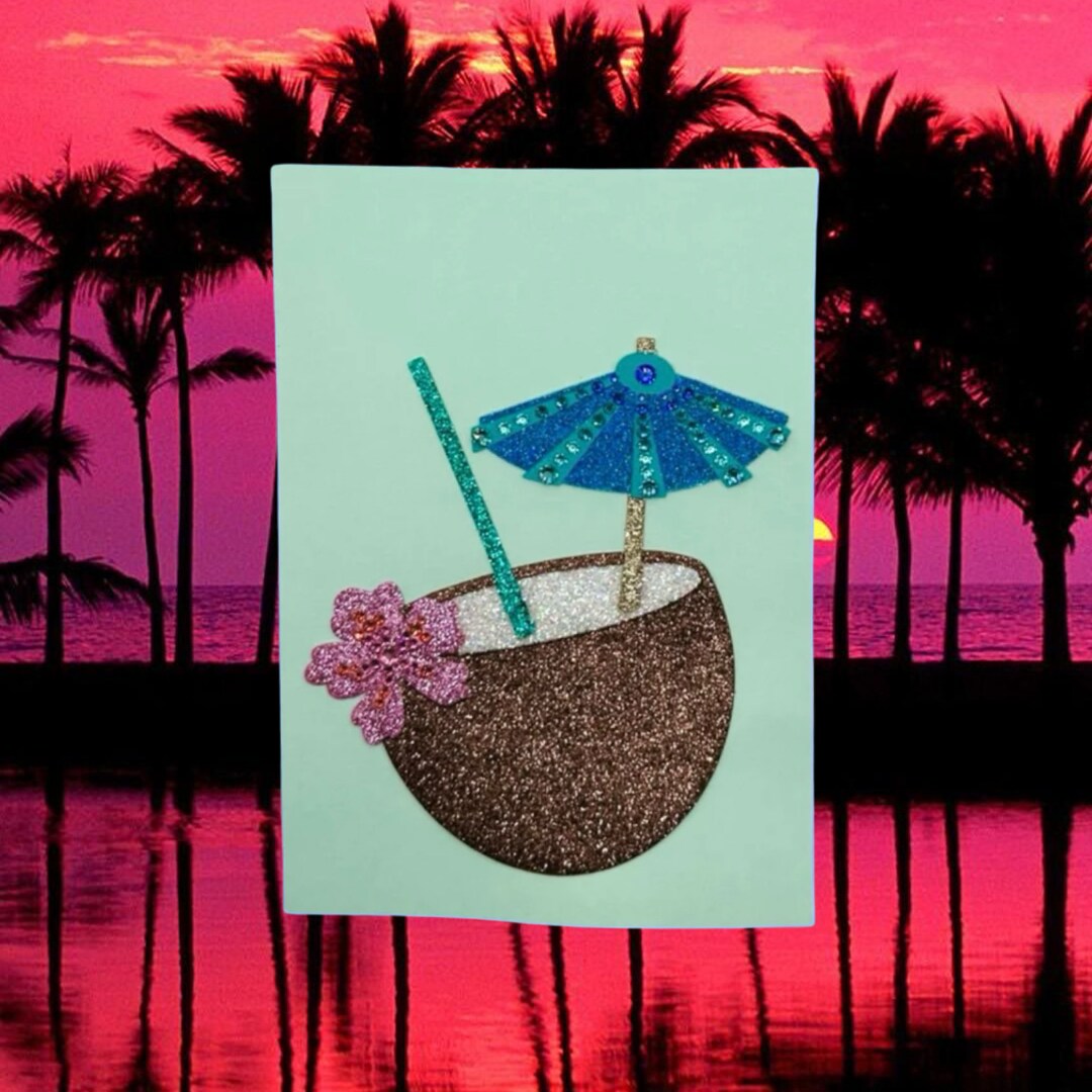 Coconut Cocktail Card - Etsy