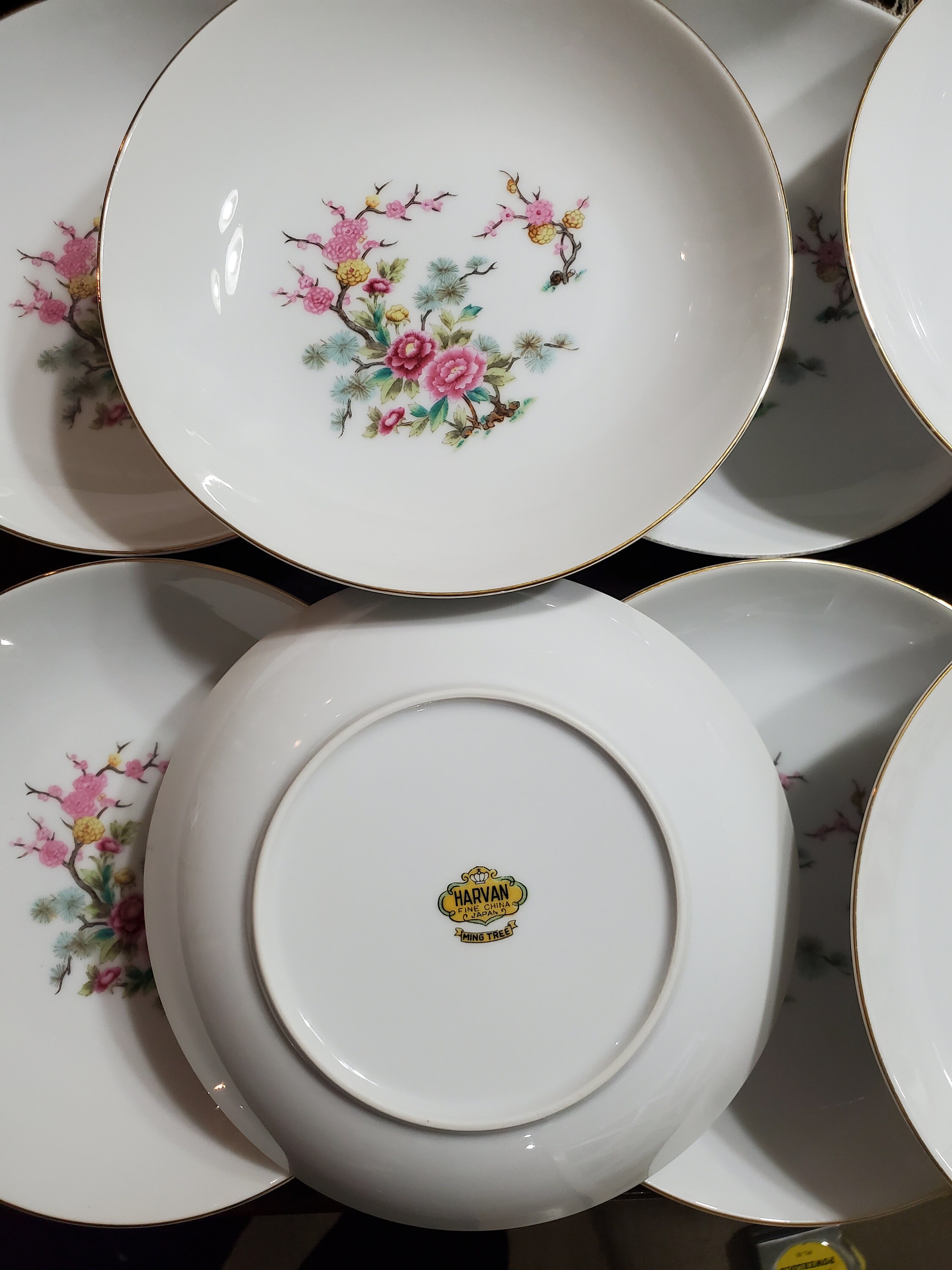 Vintage Circa 1945-1953 Harvan Fine China Japan Soup Bowls 7.5" Set of ...