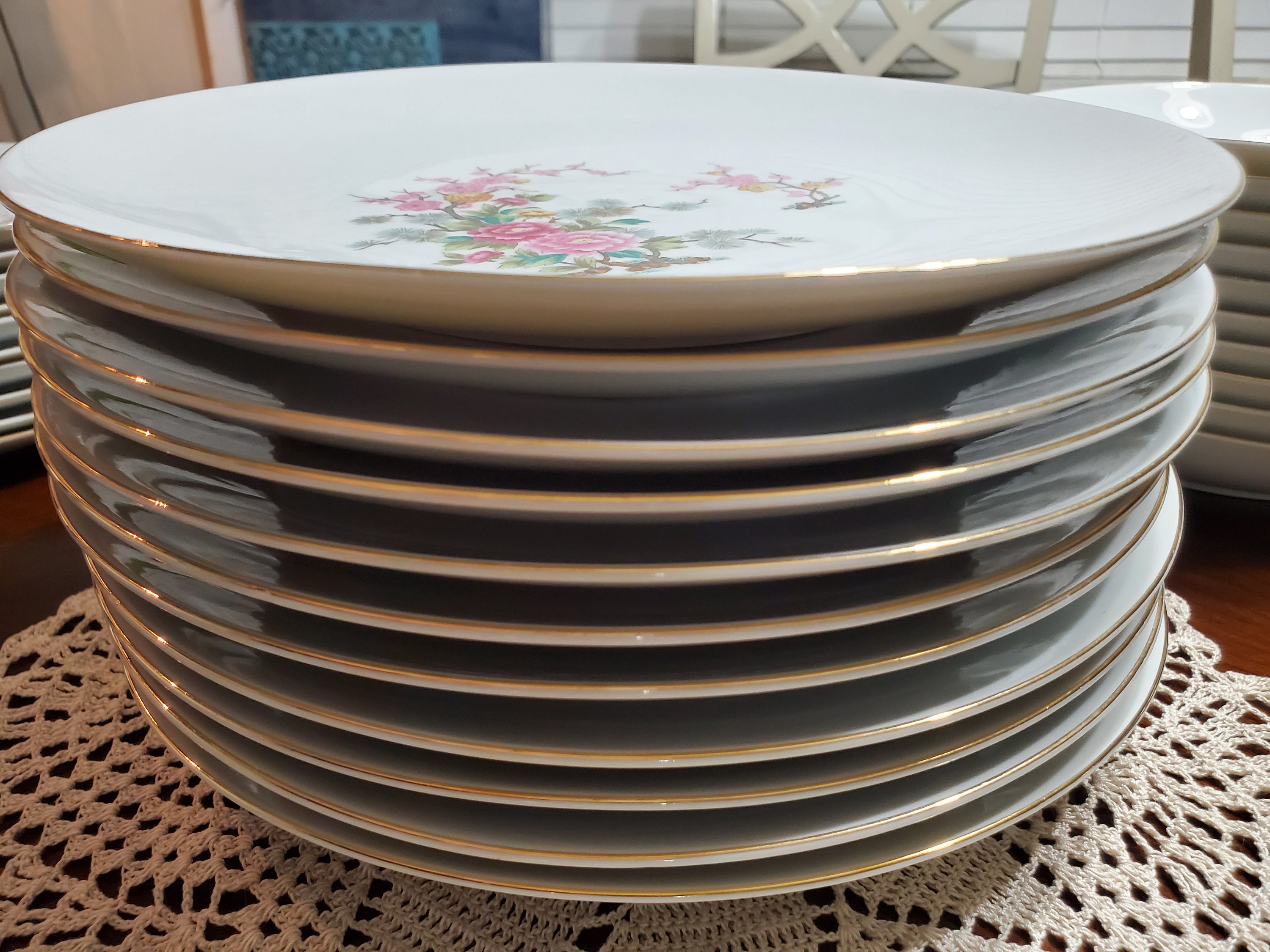 Vintage Circa 1945-1953 Harvan Fine China Japan Dinner Plates 10 Set of ...