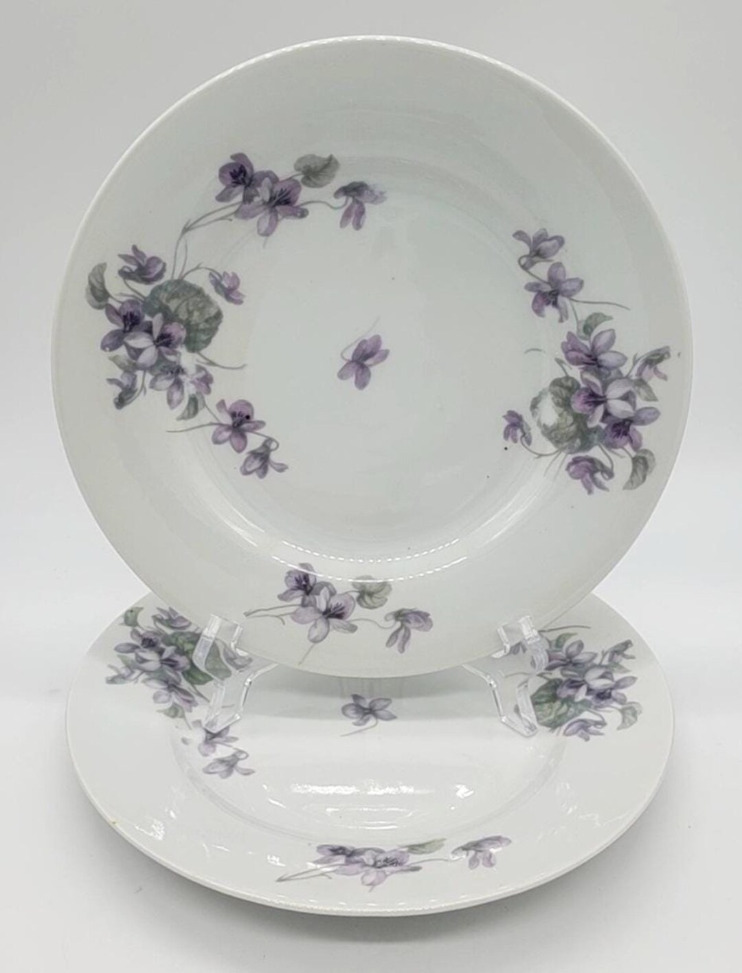 Antique C1918 Adolf Persch EAP Violets Pattern Porcelain Salad Plates ...