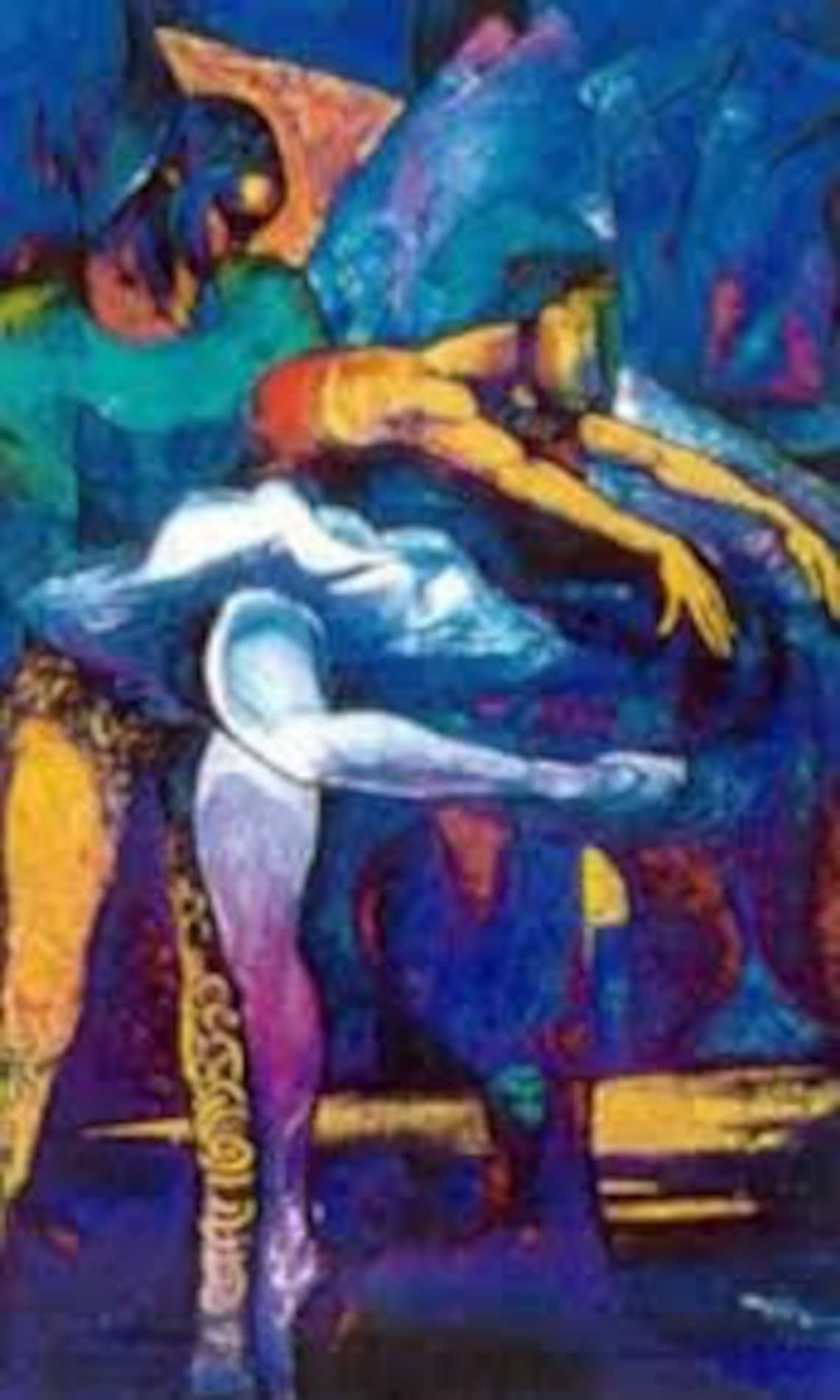 Pas De Deux Exclusive Estate Signed Giclee by William Tolliver: Ballet Masterpiece in Black Art ...