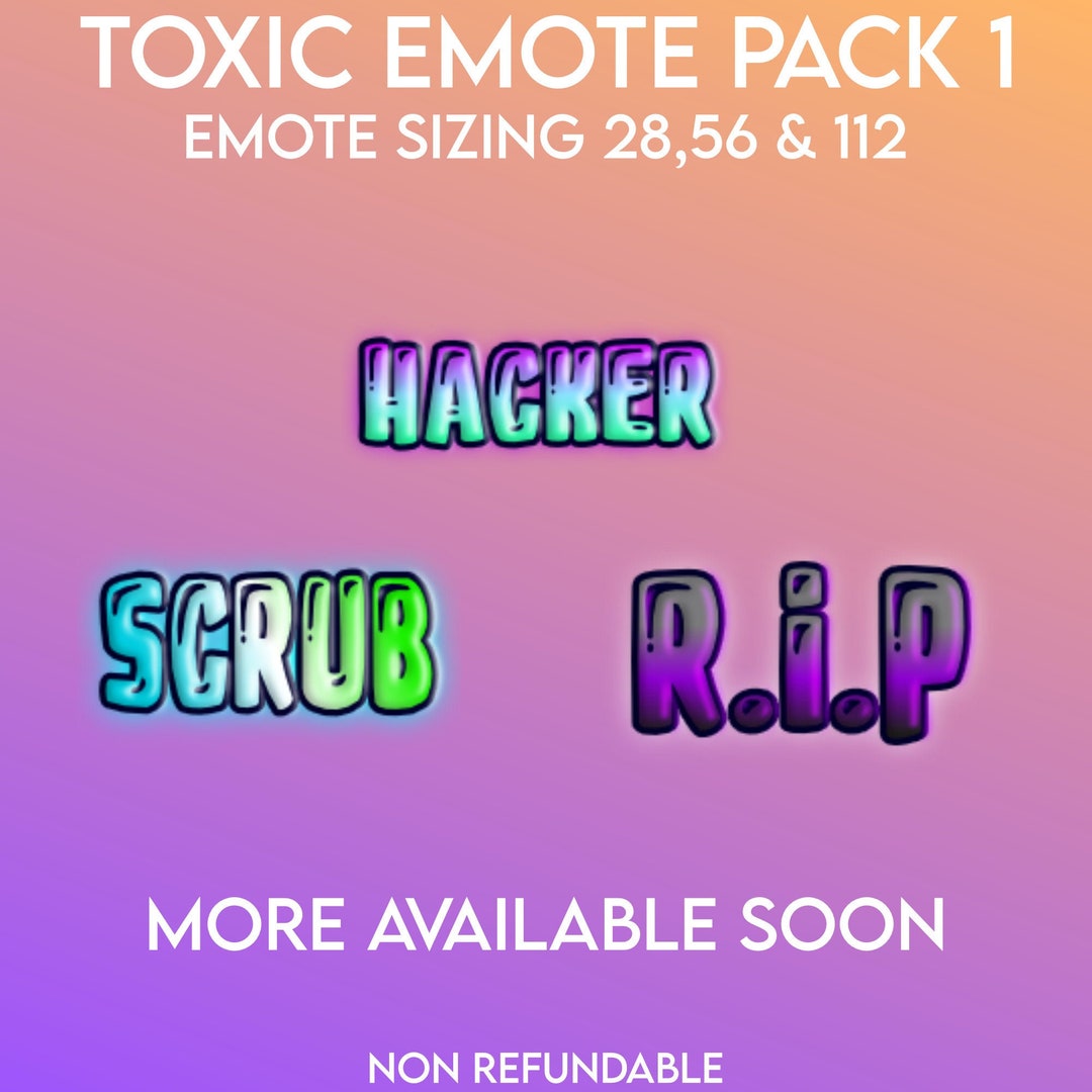 Twitch Toxic Emote Pack 1 - Etsy