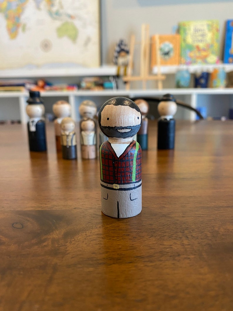 Pioneer Inspired Peg Dolls men Characters - Etsy