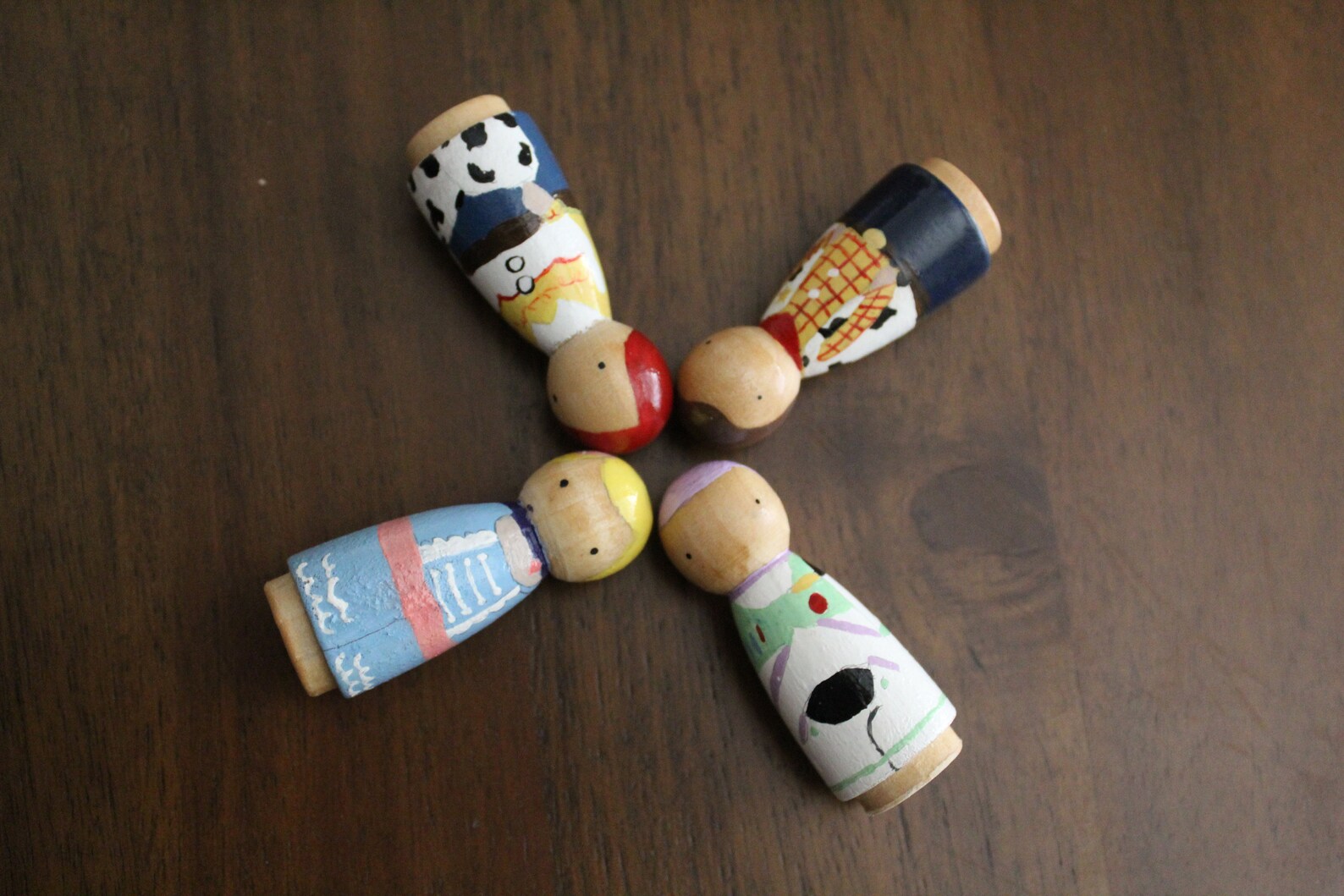Handmade Toy Story Wooden Peg Dolls | Etsy