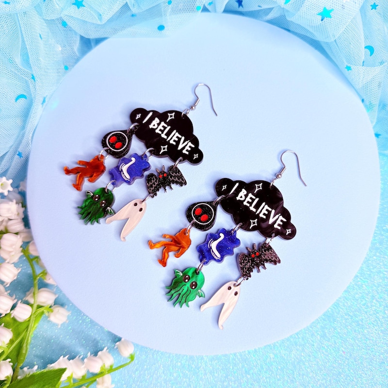 Cryptid Earrings Polymer Clay - Etsy