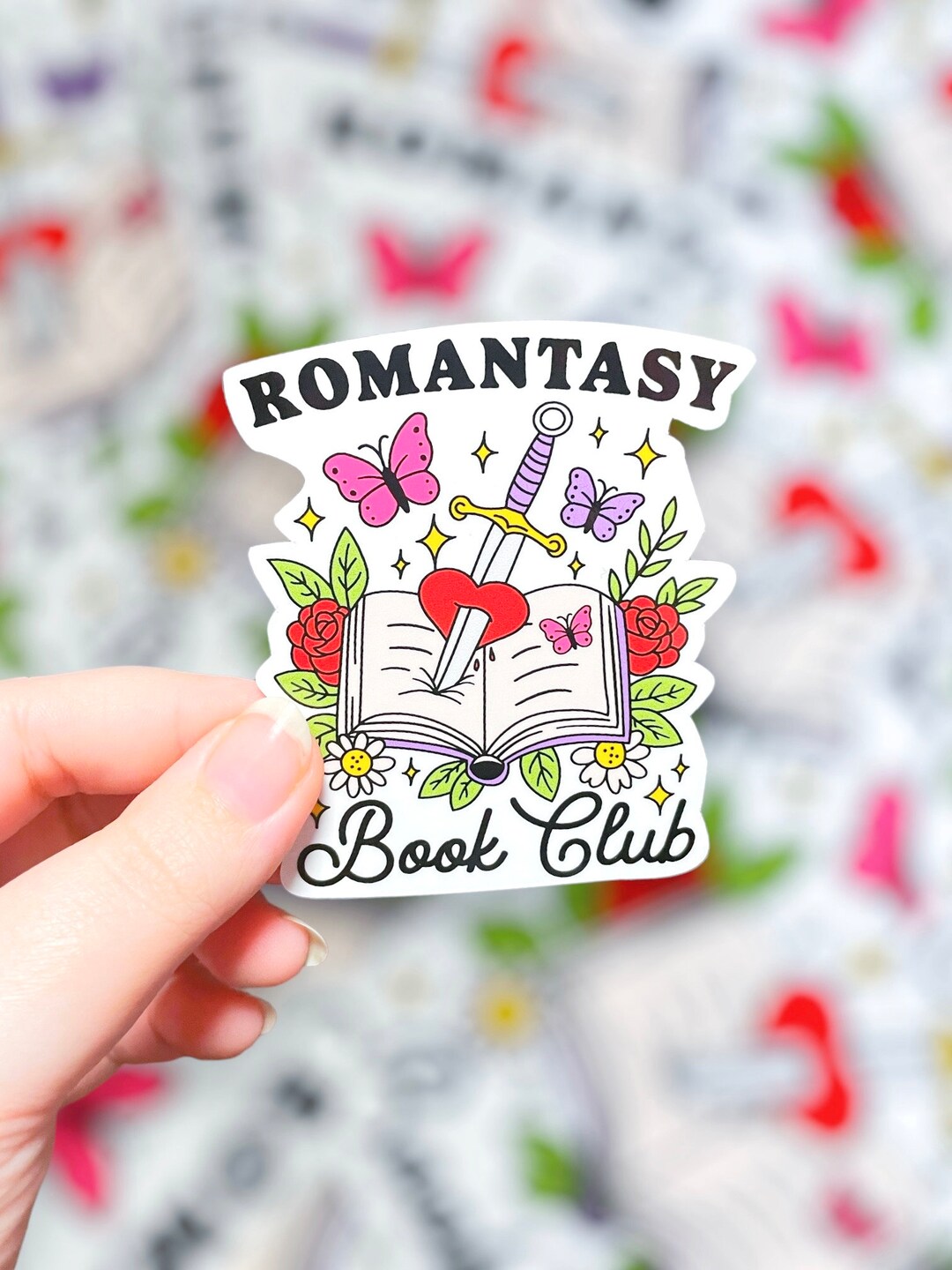 Romantasy Bookish Sticker, Romantasy, Kindle Sticker, Romance Books - Etsy