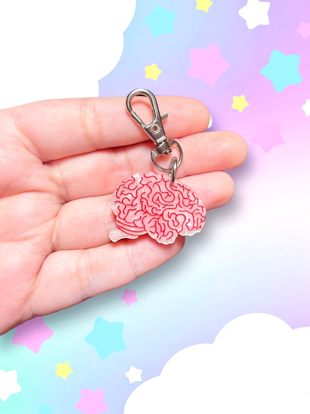 Brain Keychain, Anatomical Brain Gift, Anatomy Keychain - Etsy