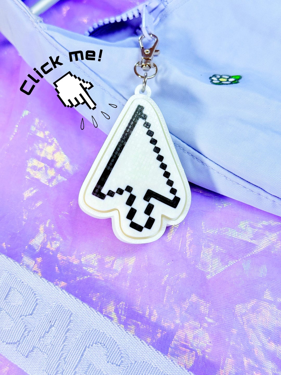 Clicker Keychain, 3D Printed Fidget Clicker Keychain, Y2K Cursor ...