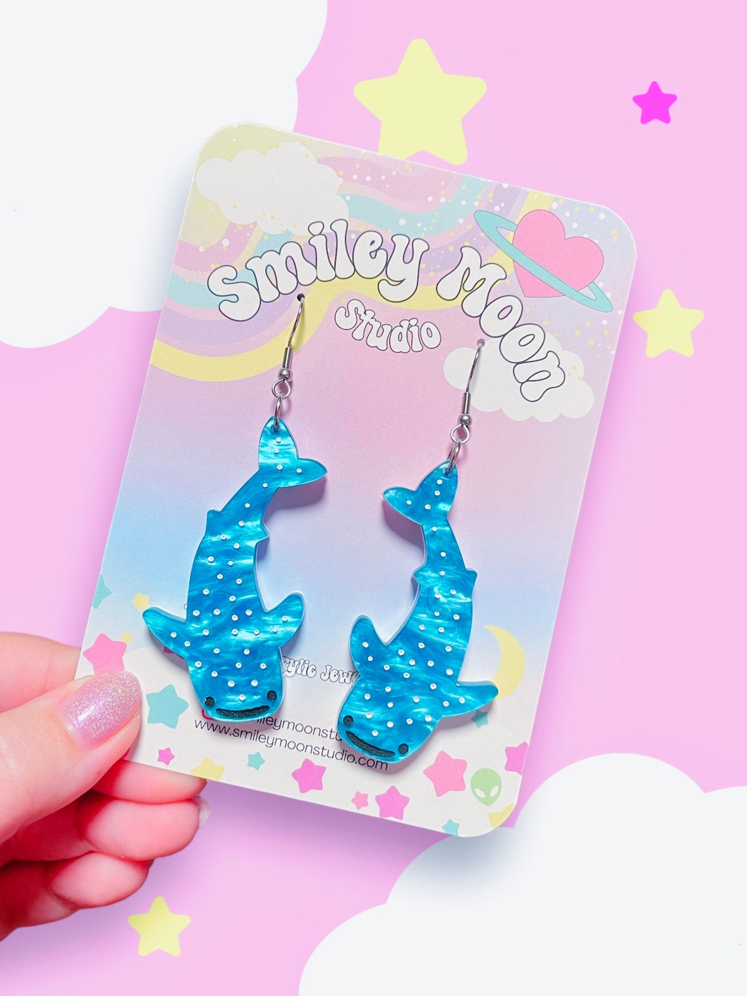 Whale Shark Acrylic Earrings, Laser Cut Acrylic Shark Earrings - Etsy