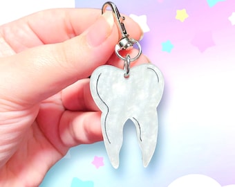 Tooth Keychain Sweet Tooth Charm Dental Student Gift Dentist Gift ...