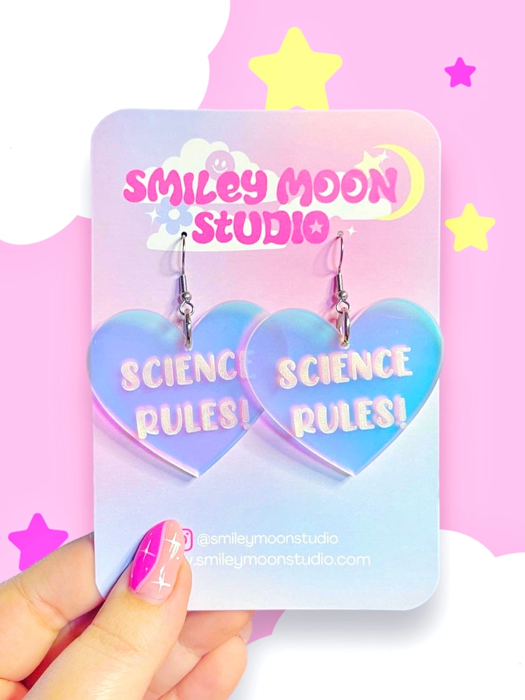 Science Rules Acrylic Earrings, Laser Cut Acrylic, Science Gifts ...