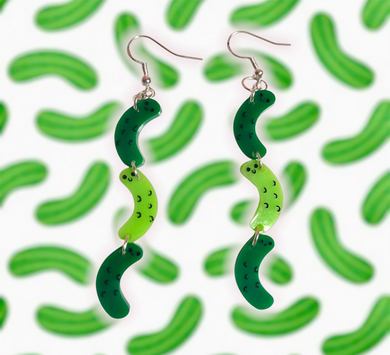 Pickle Party Acrylic Laser Cut Earrings Pickle Gifts Pickle - Etsy