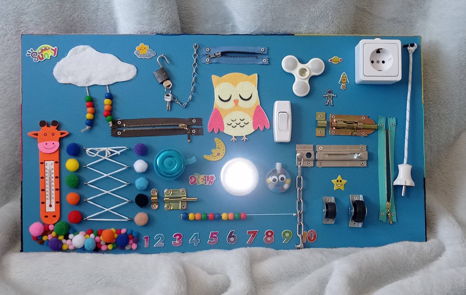 Handmade baby busy board Montessori baby busy board activity | Etsy