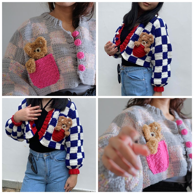 Lil Bear Cardigan Crochet Pattern | Crochet Cardigan , Beginner ...