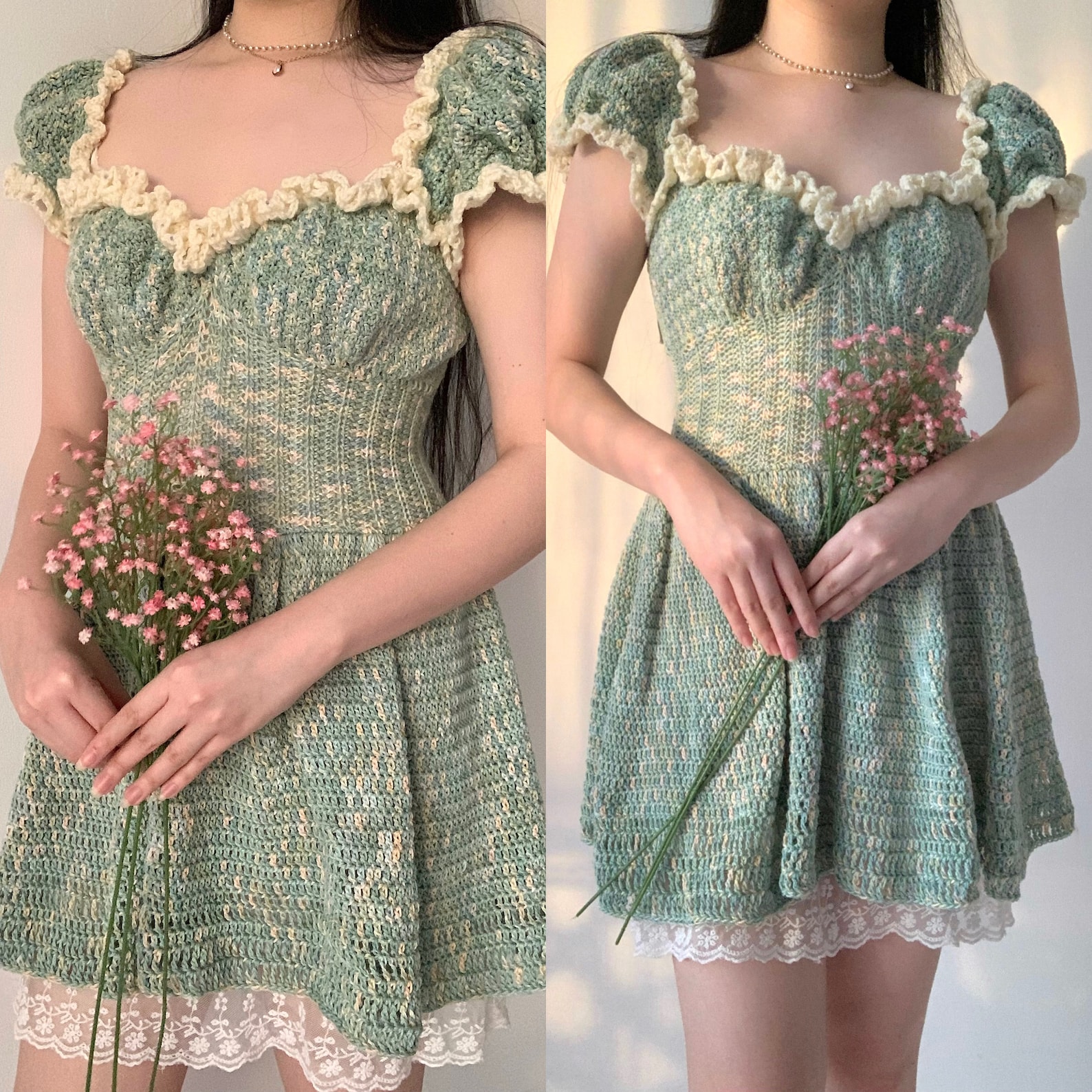 Crochet Dress PATTERN Estelle Dress / Top Crochet Pattern Cottagecore ...