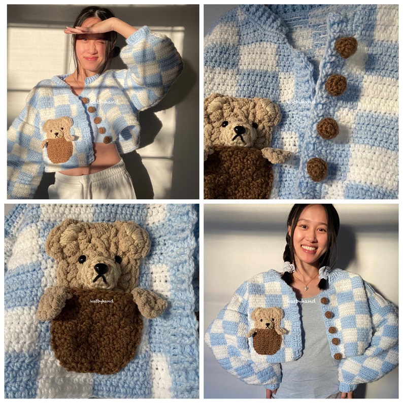 Lil Bear Cardigan Crochet Pattern | Crochet Cardigan , Beginner ...