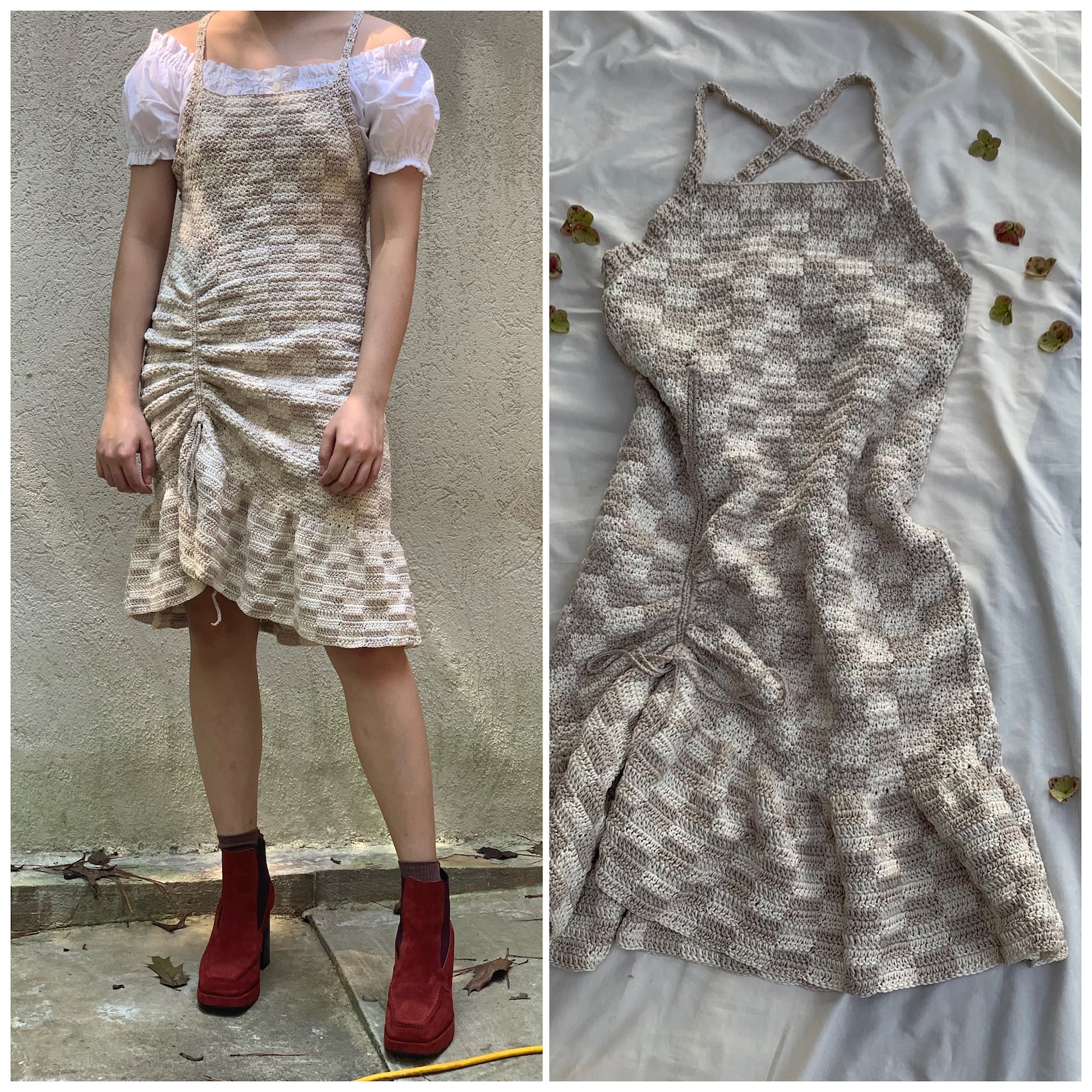 Crochet Dress PATTERN | Calla Dress | Backless Bodycon Slit Ruffles ...