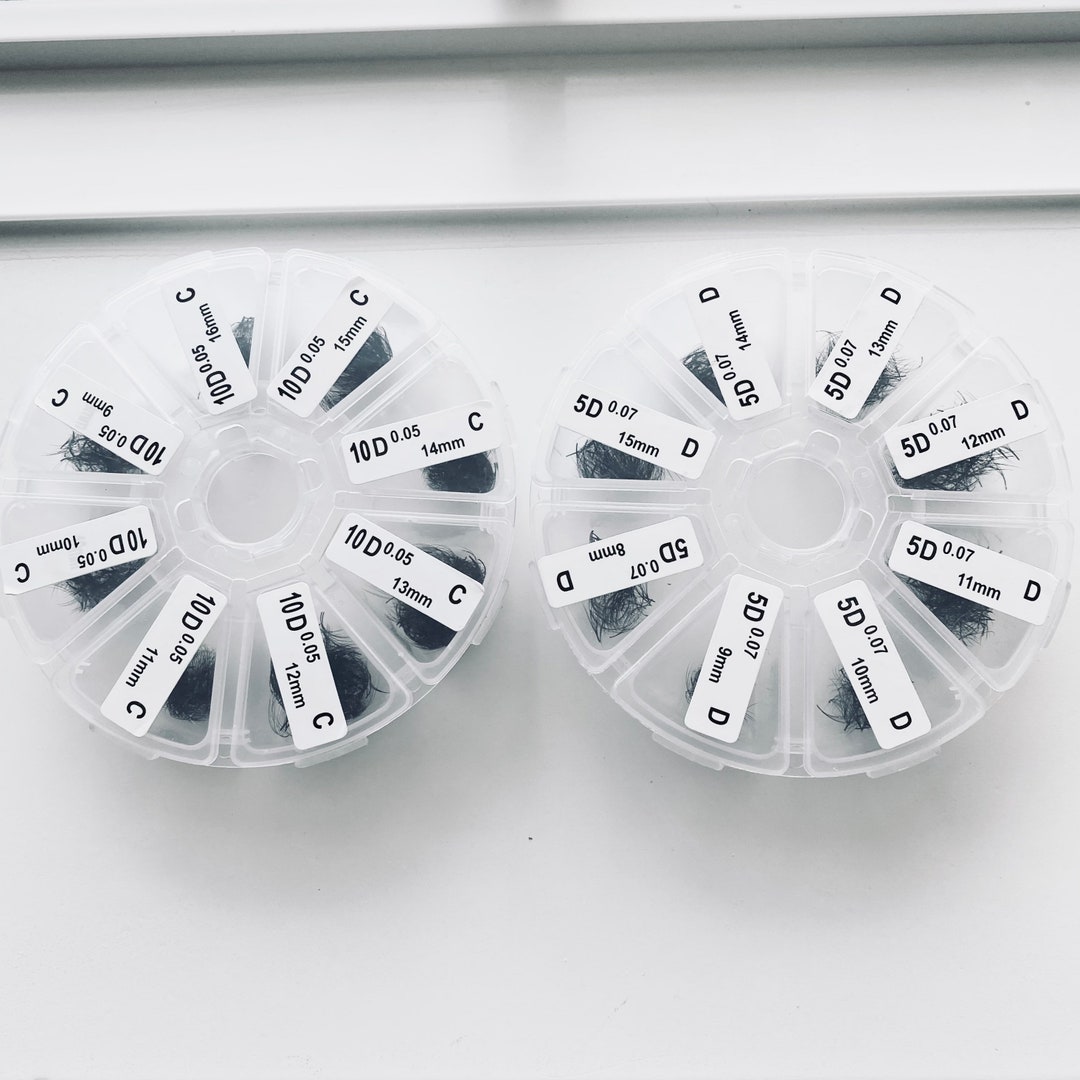 1000-1200 MIXED FANS Promade Size Loose Fans 4D 5D 8D 10D 14D & Curl C ...