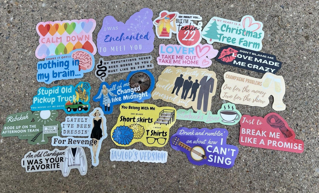 Taylor Swift Inspired Water Bottle Stickers - Etsy