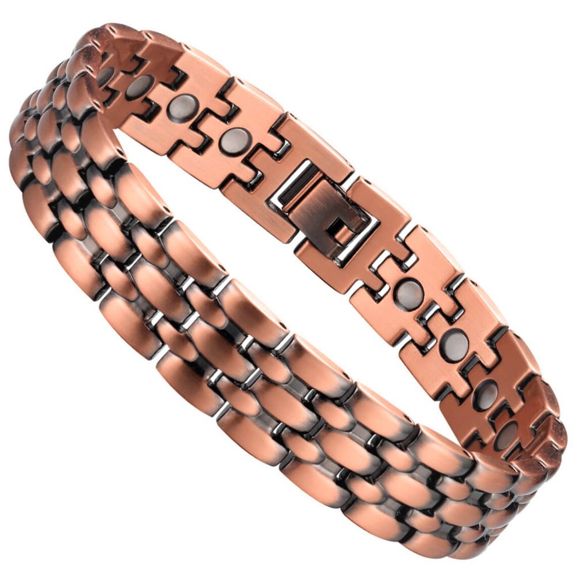 Magnetic Pure Copper Link Bracelet With 30 High Quality - Etsy