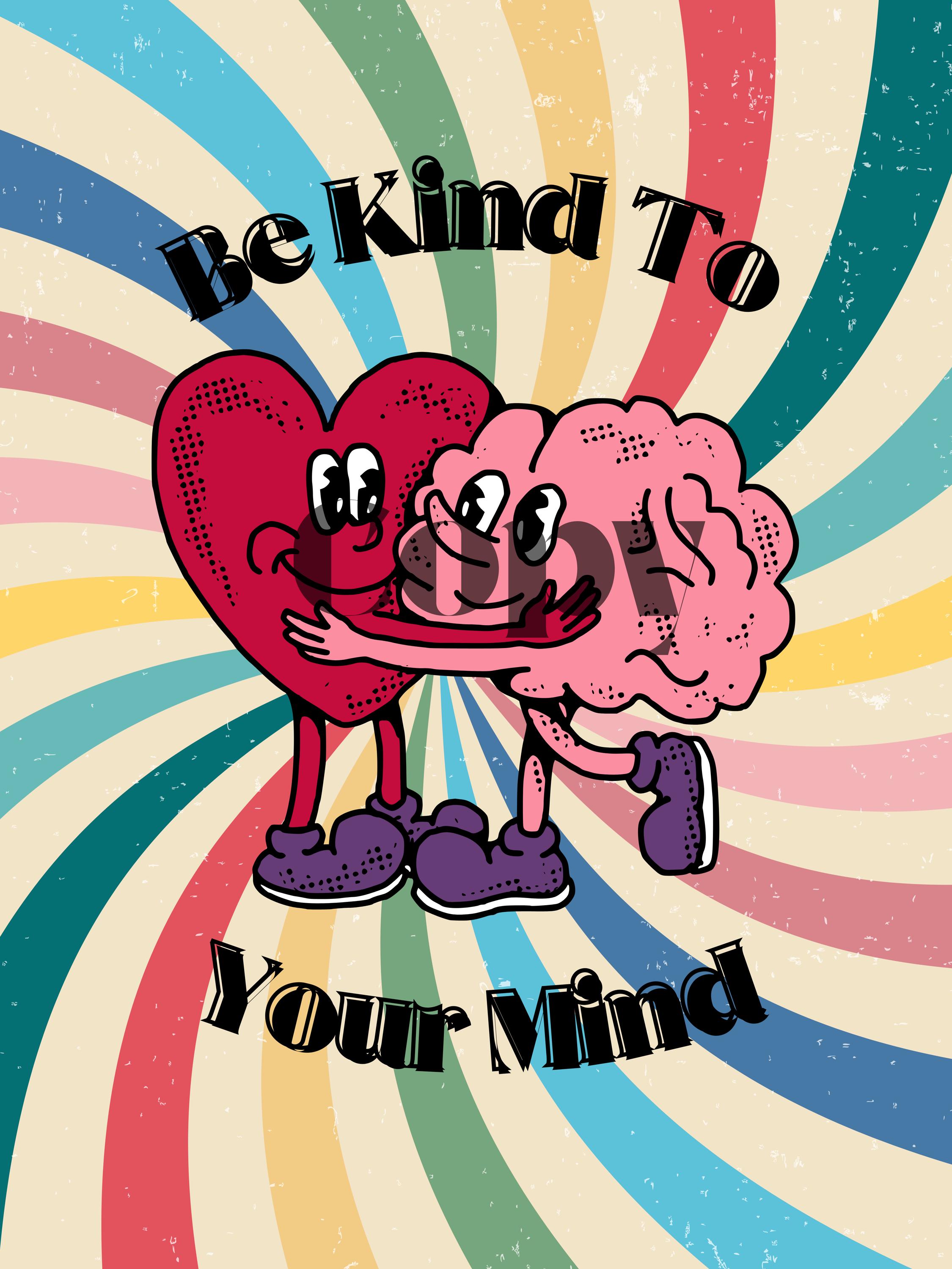 Mental Health Poster- Be Kind to Your Mind - Etsy