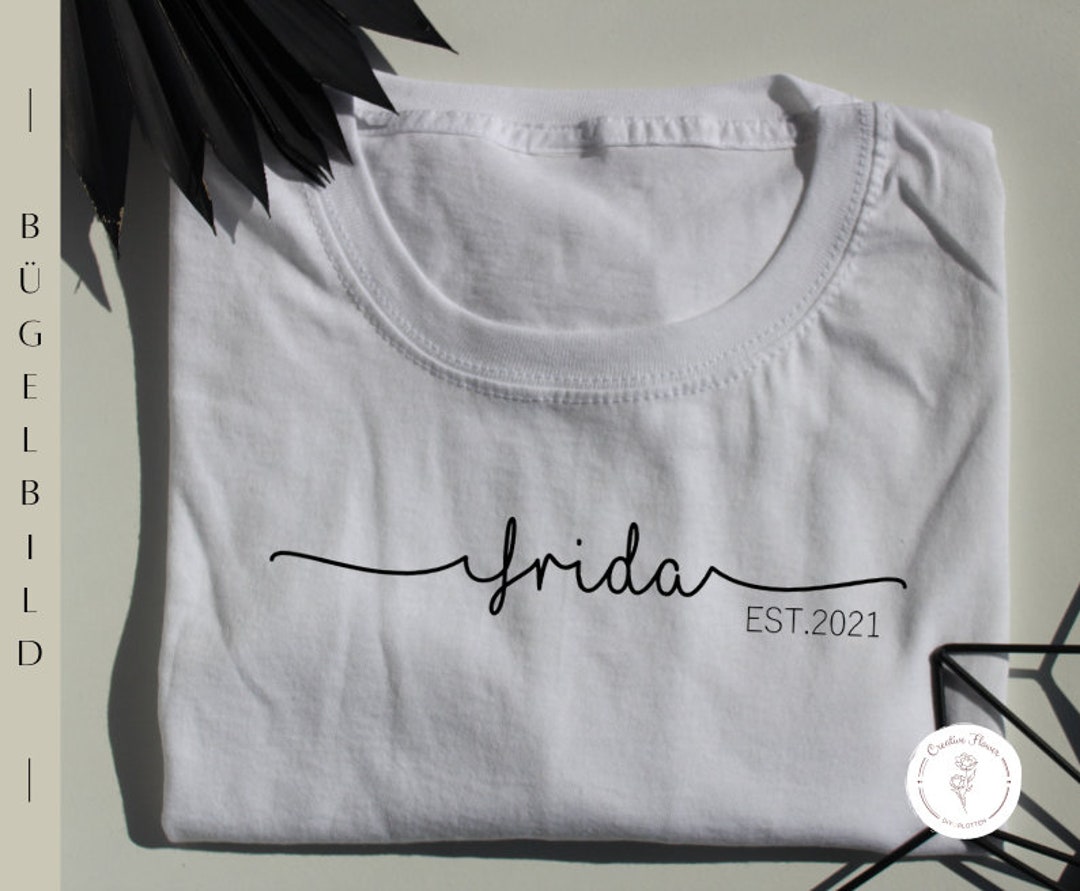 Personalized Iron-on Transfer EST. Name Iron-on Motif for Children and ...