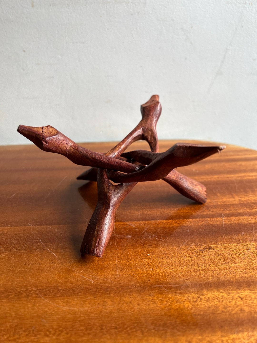 Vintage Interlocking Plant Stand Wooden Folding Puzzle - Etsy UK