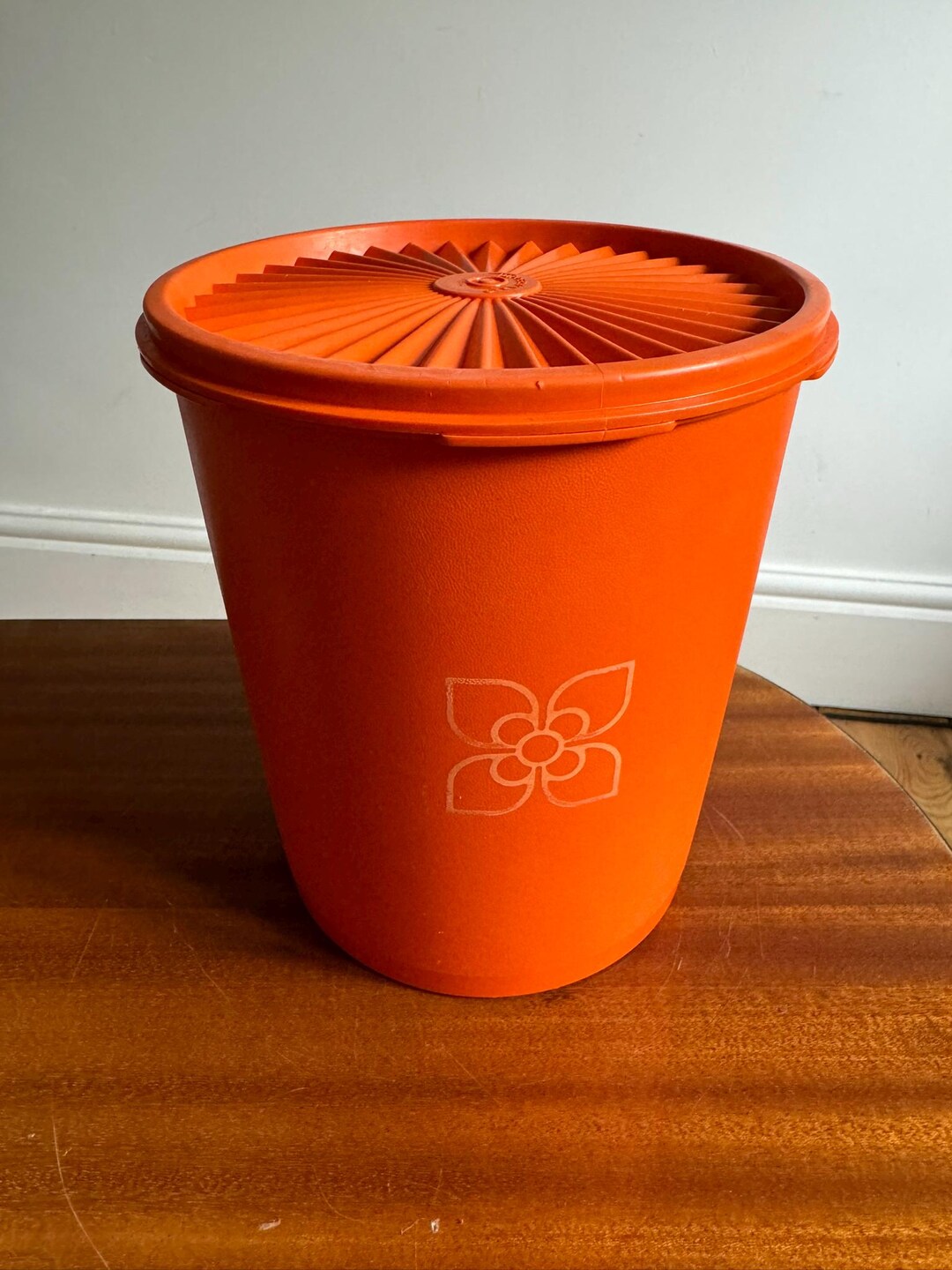 1970s Tupperware Orange Sunburst Storage Container - Etsy UK
