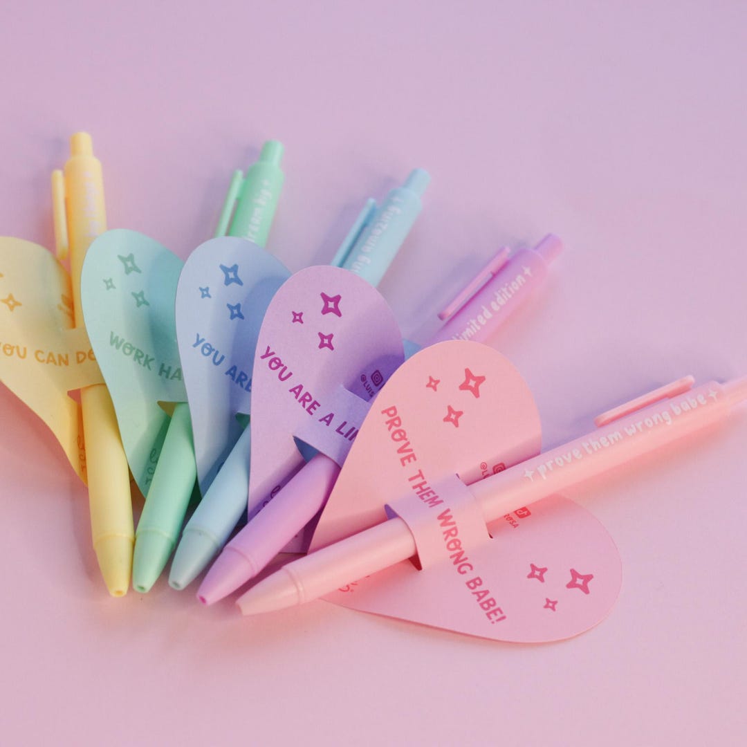 Pack Cute Pens, Planner Accessories, Stationery Lovers, Motivational ...
