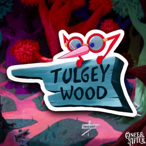 Wonderland Tulgey Wood Sticker Eyeglasses Curious Creature Waterproof ...