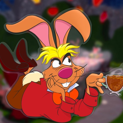 Wonderland White Rabbit Sticker Waterproof Vinyl Decal - Etsy