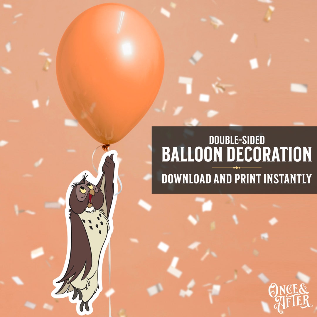 Decoración de globos de búho / Winnie the Pooh / Accesorio de recorte ...