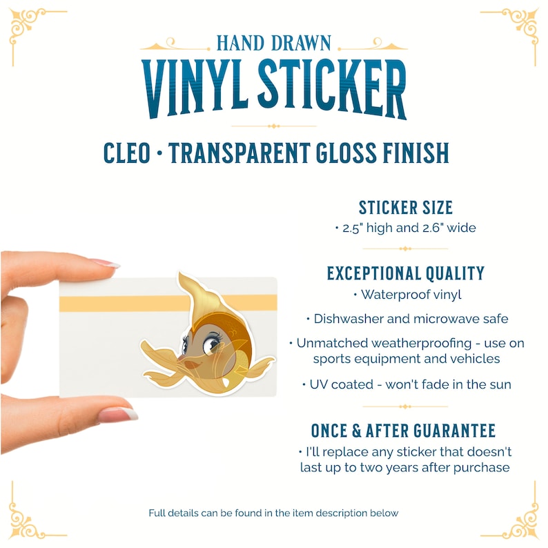 Cleo Pinocchio Sticker Waterproof Transparent Vinyl Decal | Etsy