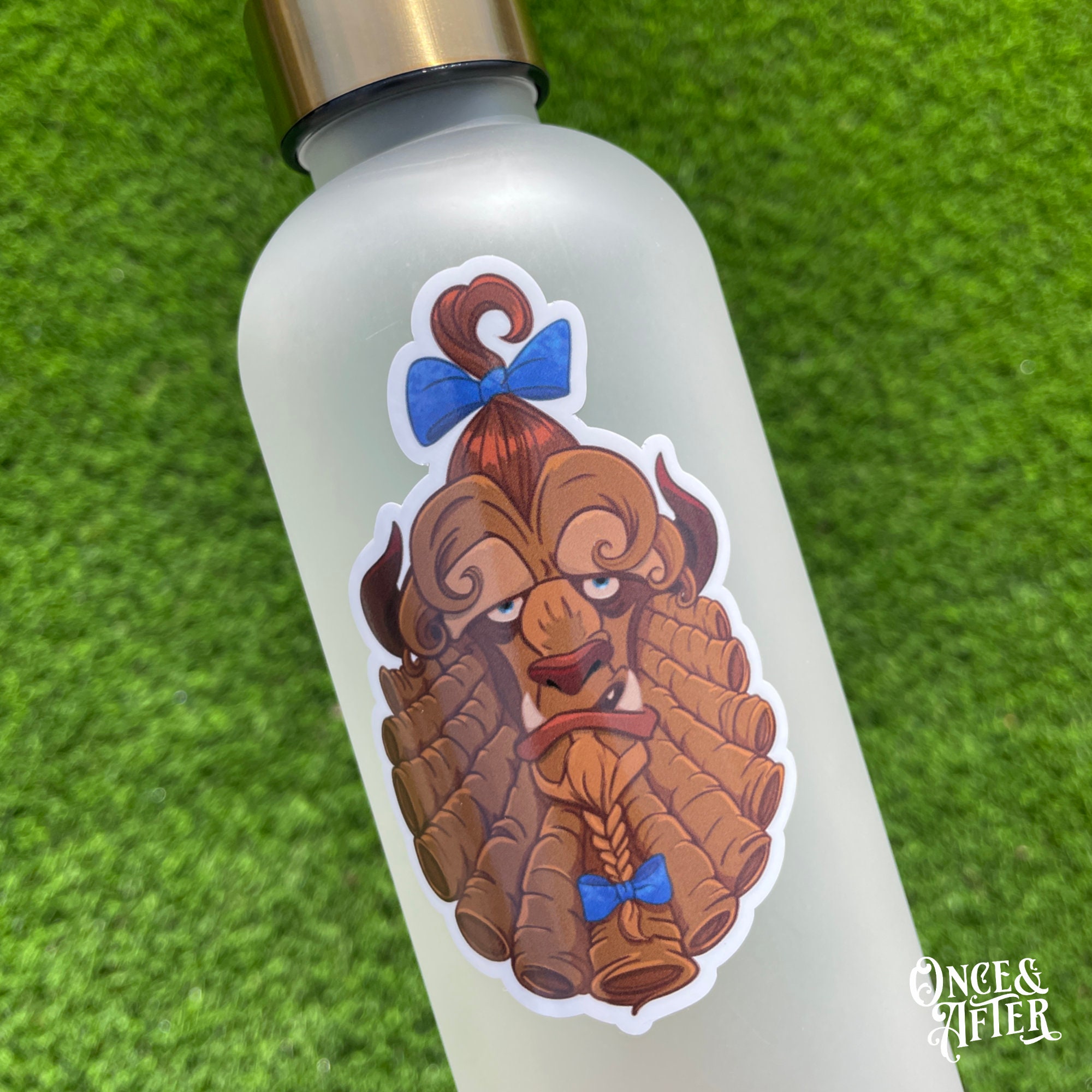 Beast Sticker Waterproof Vinyl Decal Disney Princess Belle - Etsy