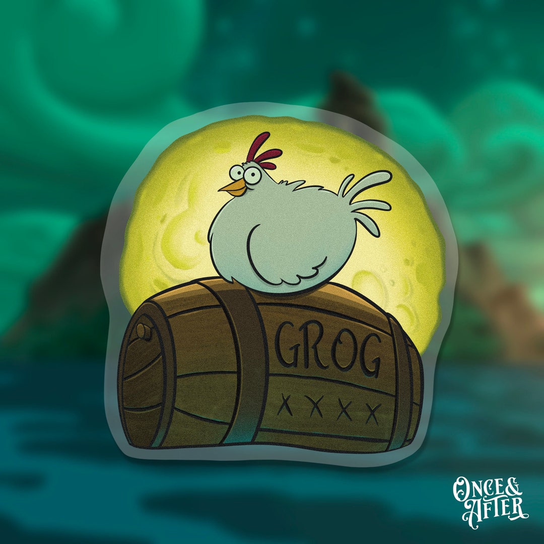 Monkey Island Grog Sticker - Curse of Monkey Island Decal | Guybrush ...