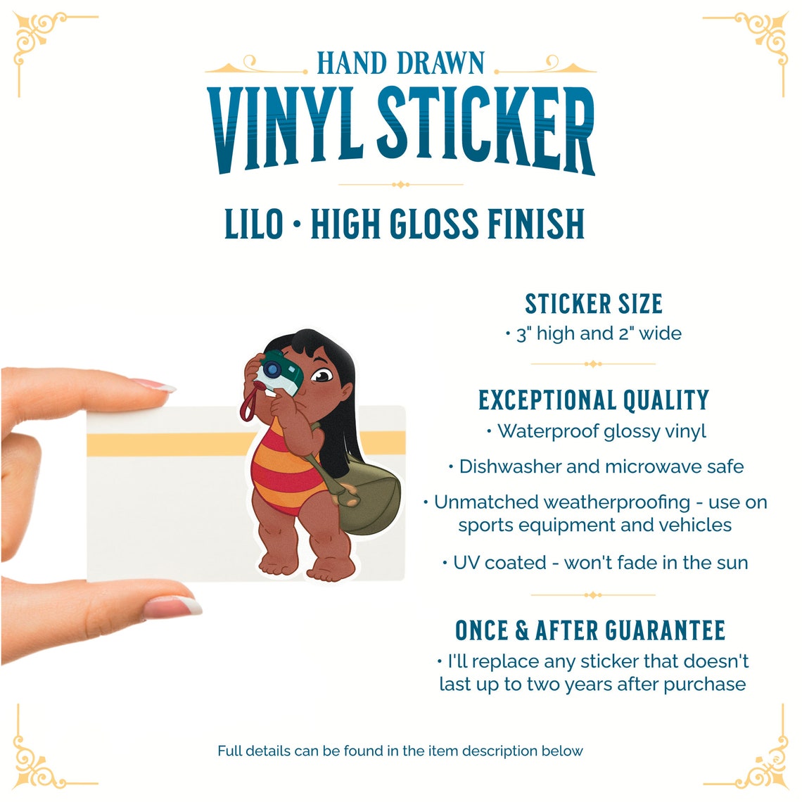 Lilo Sticker Waterproof Vinyl Decal Disney's Lilo and - Etsy