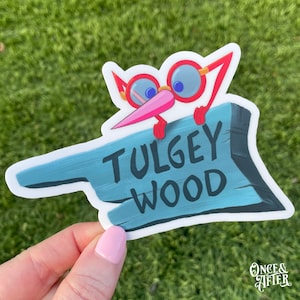 Wonderland Tulgey Wood Sticker | Eyeglasses Curious Creature ...